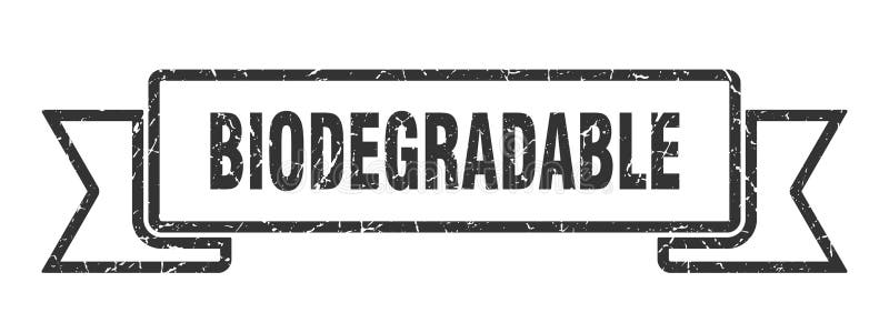 Biodegradable Ribbon. Biodegradable Isolated Paper Sign. Banner Stock ...