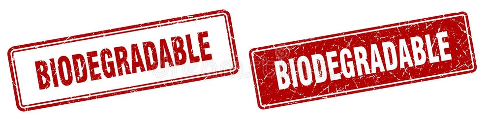 Biodegradable Stamp Set. Biodegradable Square Grunge Sign Stock Vector ...