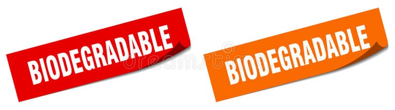 Biodegradable Sticker. Biodegradable Sign Set Stock Vector ...