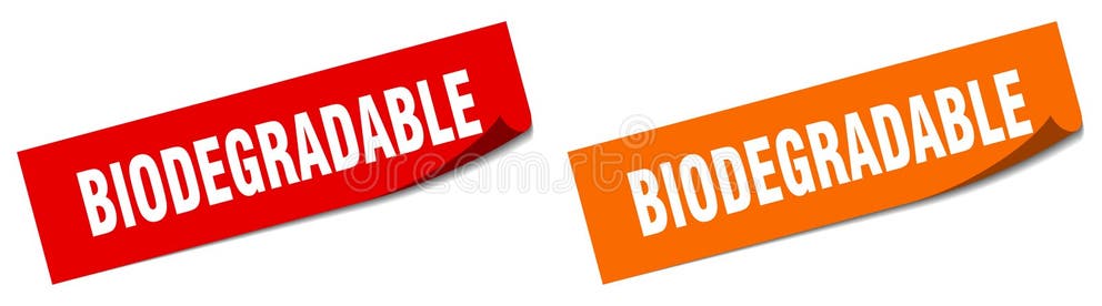 Biodegradable Sticker. Biodegradable Sign Set Stock Vector ...