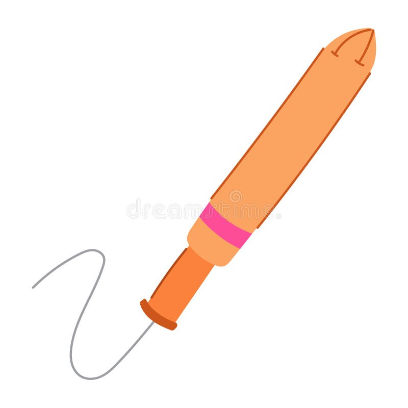 Biodegradable Tampon Cartoon Vector Illustration Stock Illustration ...