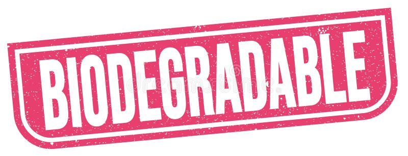 BIODEGRADABLE Text Written on Pink Stamp Sign Stock Illustration ...