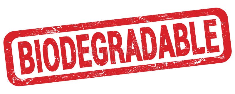 BIODEGRADABLE Text Written on Red Rectangle Stamp Stock Illustration ...