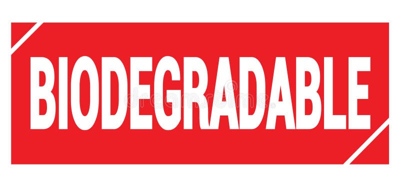BIODEGRADABLE Text Written on Red Stamp Sign Stock Illustration ...
