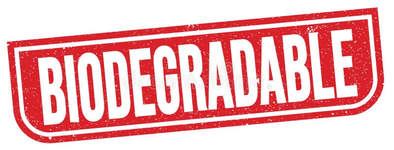 BIODEGRADABLE Text Written on Red Stamp Sign Stock Illustration ...