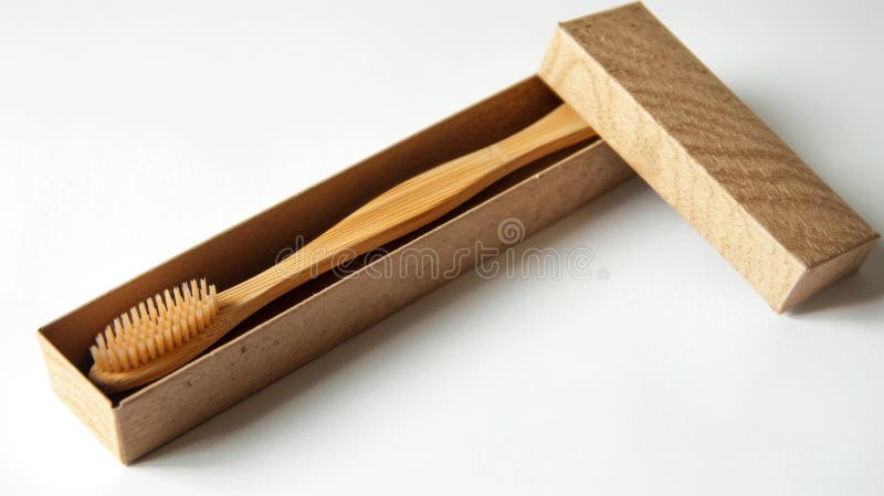 A Biodegradable Toothbrush Made from Bamboo and Packaged in a Paper Box ...
