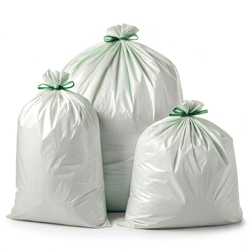 Biodegradable Trash Bags from Recycled Plastic Stock Illustration ...