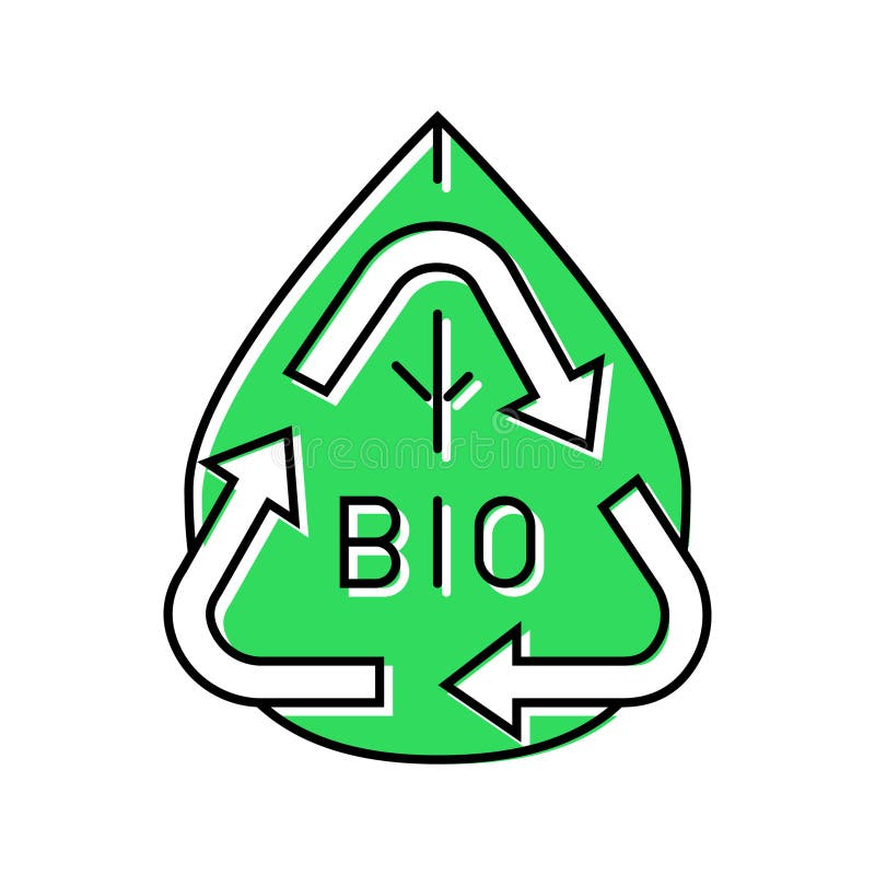 Biodegradable Waste Sorting Color Icon Vector Illustration Stock ...