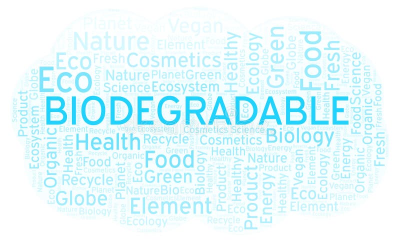 Biodegradable word cloud. stock illustration. Illustration of concept ...