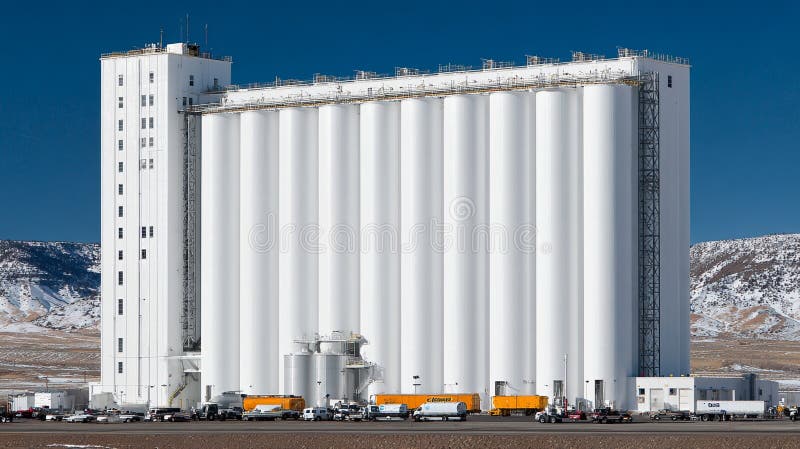 A Biodiesel Refinery Operating Under a Blue Sky is Engaged in the Processing of Biofuel from ...