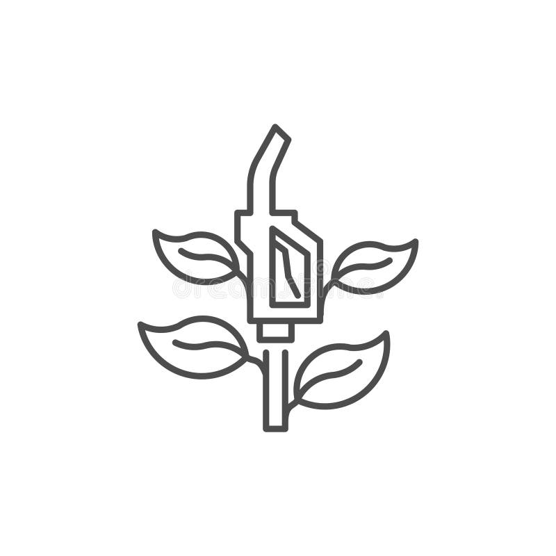 Biodiesel Related Vector Linear Icon Stock Vector - Illustration of ...