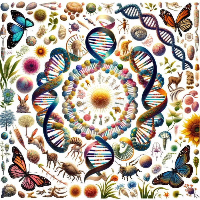 Biodiversity DNA Artwork stock photo. Image of colorful - 313444578