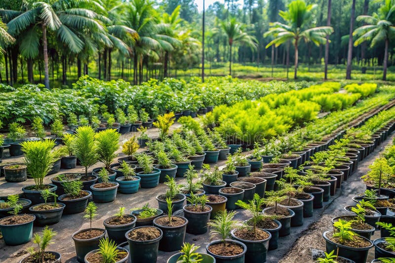 Biodiversity-focused Nursery with Rare Forest Tree Saplings Stock ...