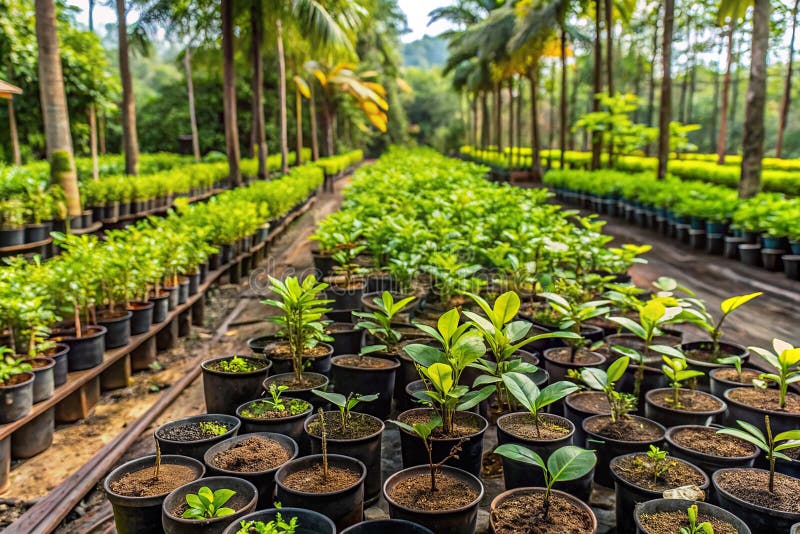 Biodiversity-focused Nursery with Rare Forest Tree Saplings Stock ...