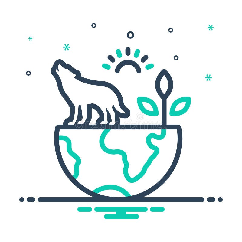 Mix Icon for Biodiversity, Living Species and Ecology Stock Vector ...