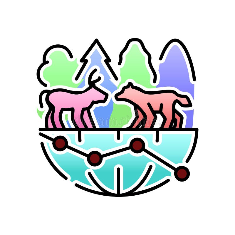 Biodiversity loss icon stock illustration. Illustration of loss - 368550853