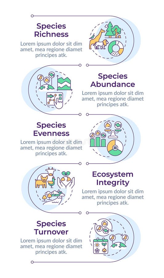 Biodiversity Measurement Infographic Vertical Sequence Stock Vector ...