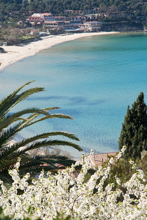 BIODOLA BEACH, ELBA ISLAND. Stock Image - Image of behavior ...