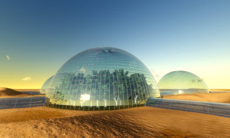 Biodome stock illustration. Illustration of future, biosphere - 20923764