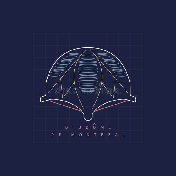 Biodome De Montreal. Vector Illustration Decorative Design Stock Vector ...