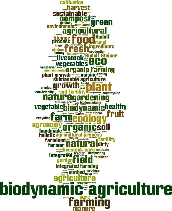 Biodynamic Agriculture Word Cloud Stock Vector - Illustration of fruit ...