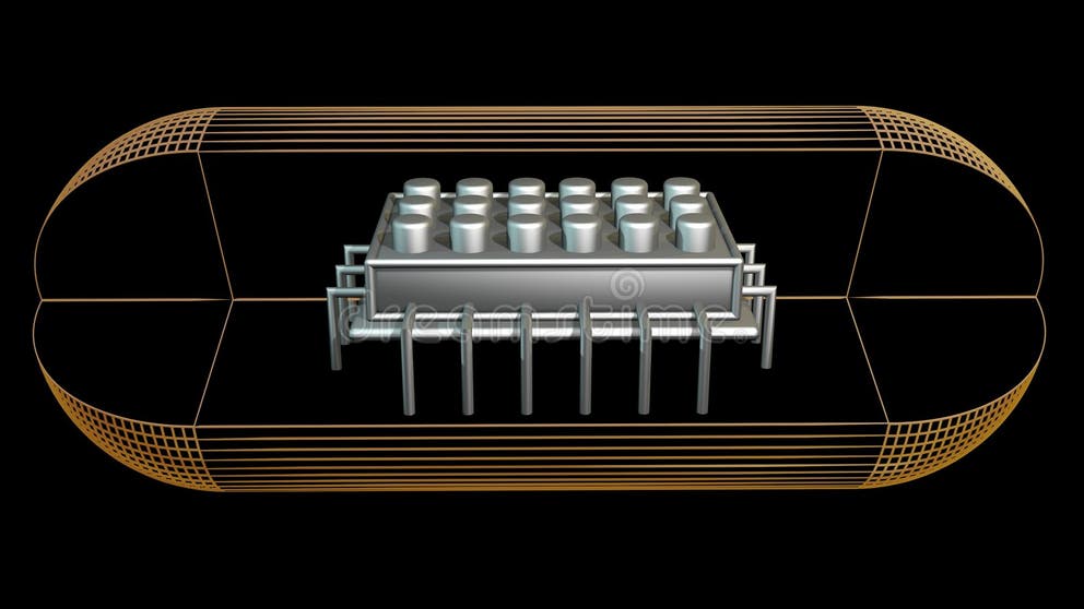 Bioelectronics . Microchip in Pill Capsule. View 3 Stock Illustration ...