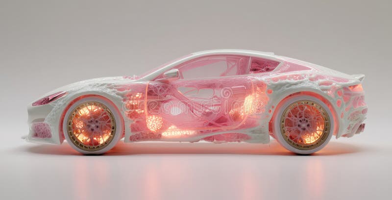 A Bioengineer Showcases a Futuristic Vehicle Designed with Artificial ...