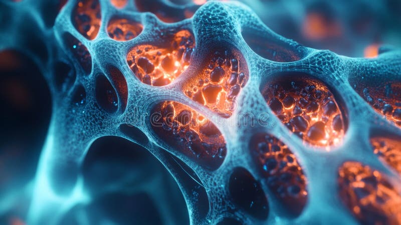 Bioengineered Bone Cell Concept in Sci-Fi Digital Art Visualization ...