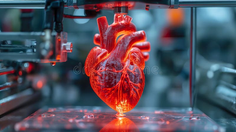 Bioengineered 3D Printer Produces a Human Heart. Genetic Futuristic ...