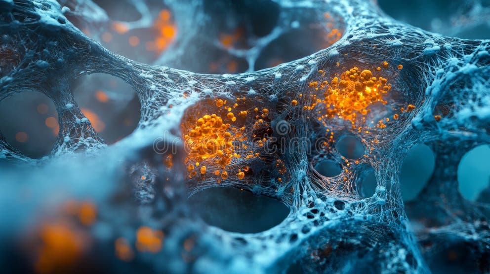 Bioengineered Endothelial Cells Concept in Sci-Fi Inspired Visual Stock Illustration ...