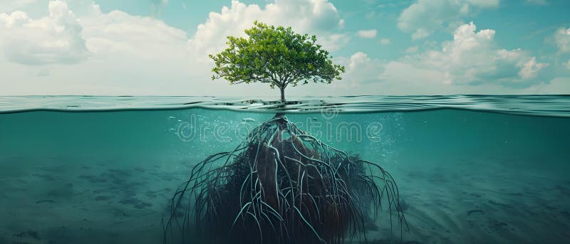 Conservation Bioengineered Mangrove Roots Stock Illustrations – 1 ...