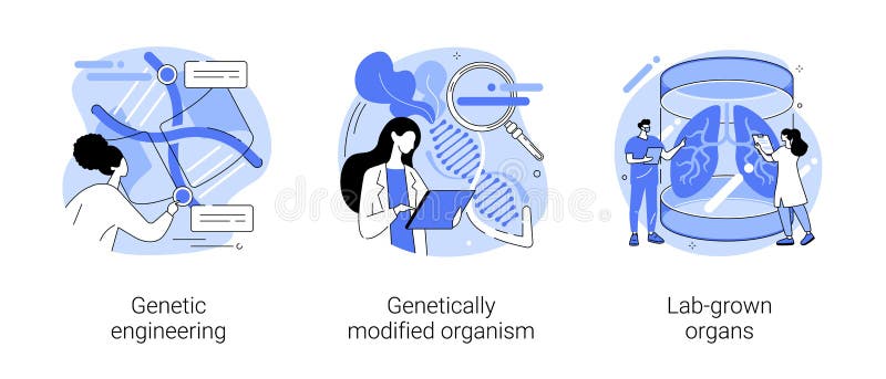 Bioengineering Abstract Concept Vector Illustrations. Stock Vector ...