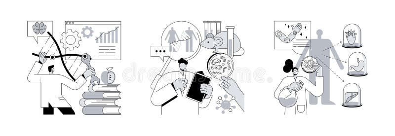 Bioengineering Abstract Concept Vector Illustrations. Stock Vector ...