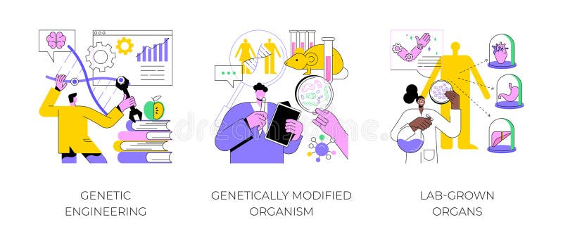 Bioengineering Abstract Concept Vector Illustrations. Stock Vector ...