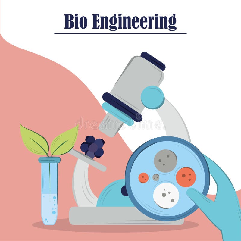 Bioengineering Equipment Experiment Stock Vector - Illustration of ...