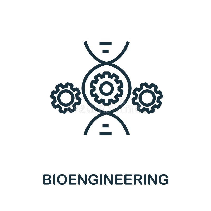 Bioengineering Icon Set. Monochrome Sign Collection with Bacteria ...