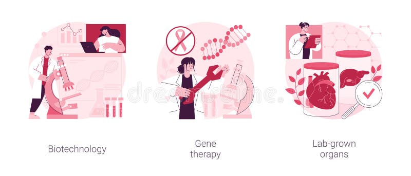 Bioengineering Industry Abstract Concept Vector Illustrations. Stock ...