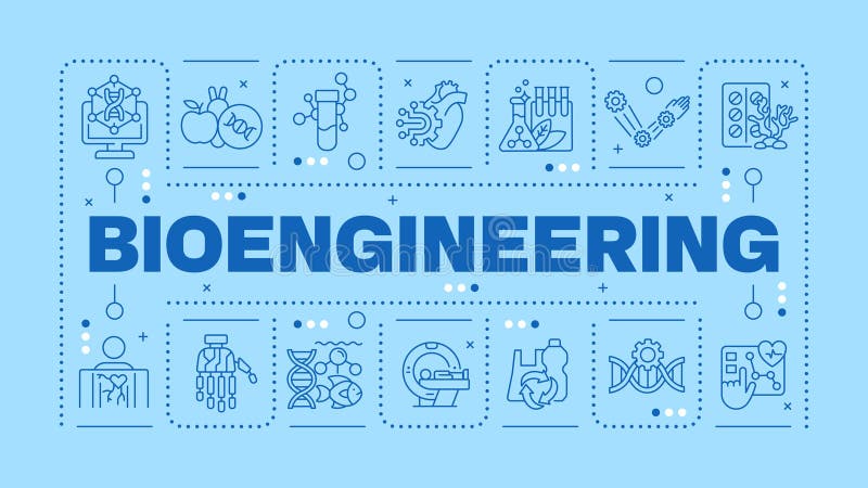Bioengineering Light Blue Word Concept Stock Vector - Illustration of ...