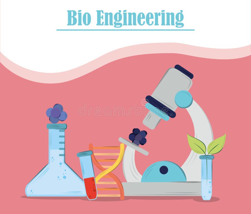 Bioengineering Science Education Stock Vector - Illustration of ...
