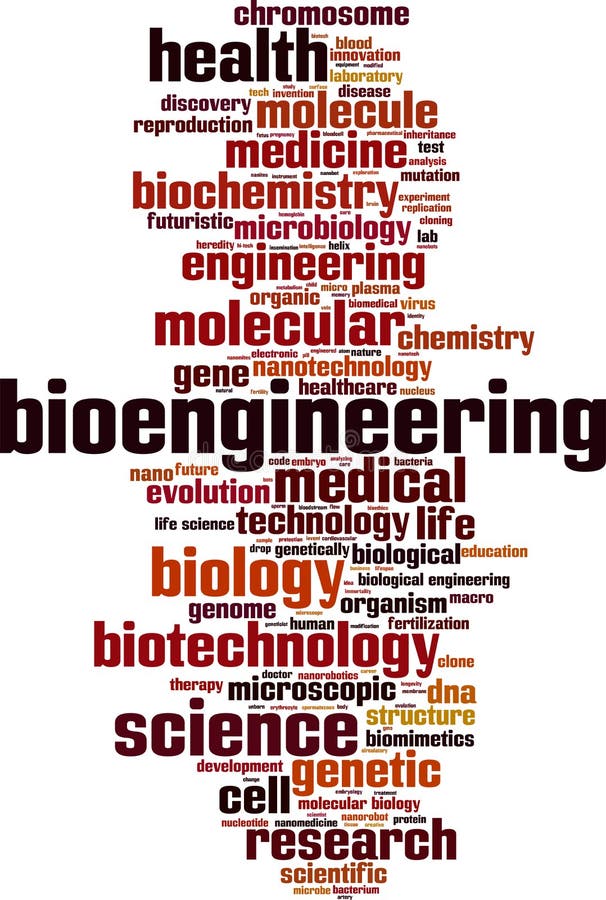 Bioengineering word cloud stock vector. Illustration of biological ...