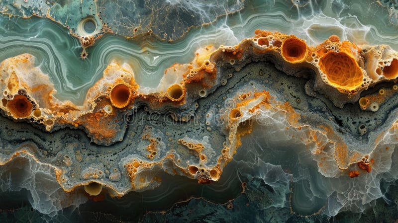 Biofilm Patterns Resemble Alien Terrain, Microbial Complexity Stock ...