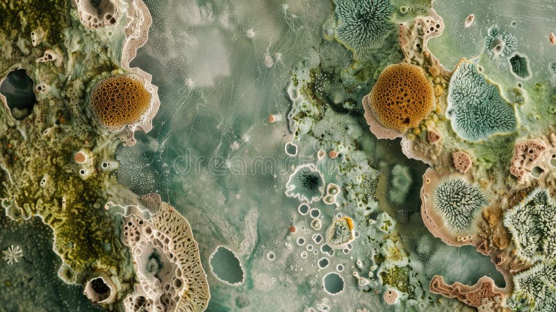 Biofilm Patterns Resemble Alien Terrain, Microbial Complexity Stock ...