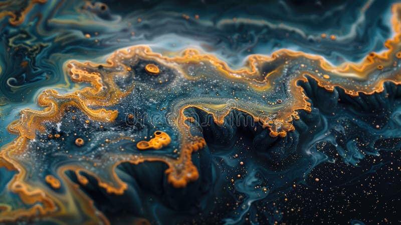 Biofilm Patterns Resemble Alien Terrain, Microbial Complexity Stock ...