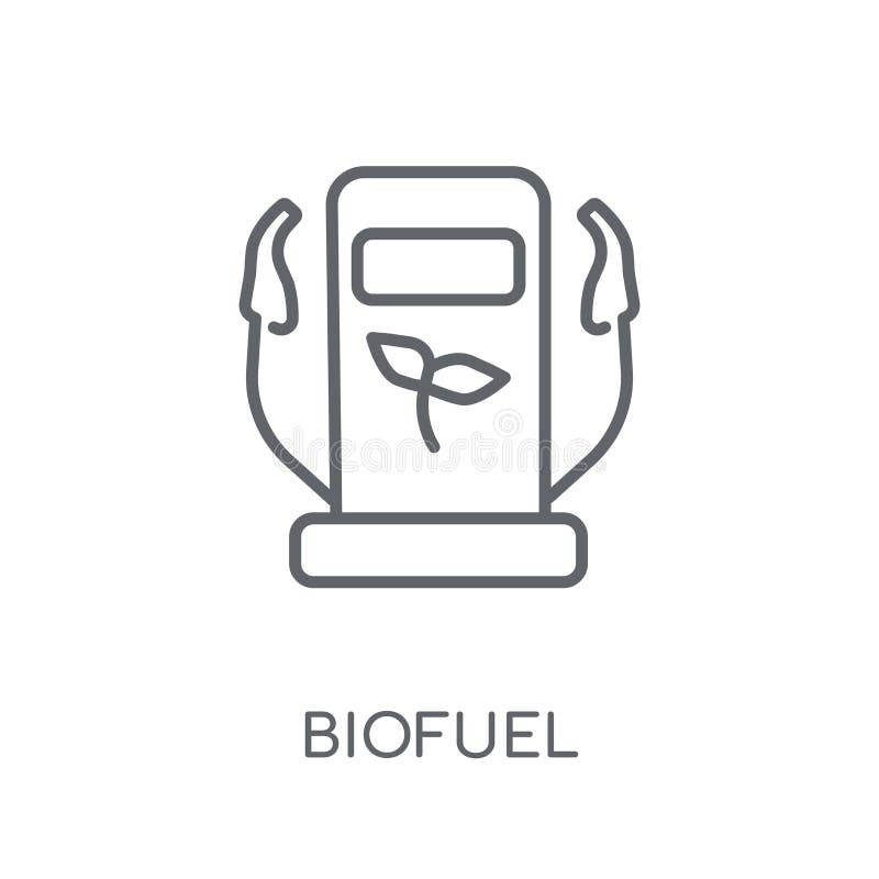 Outline Biofuel Vector Icon. Isolated Black Simple Line Element ...