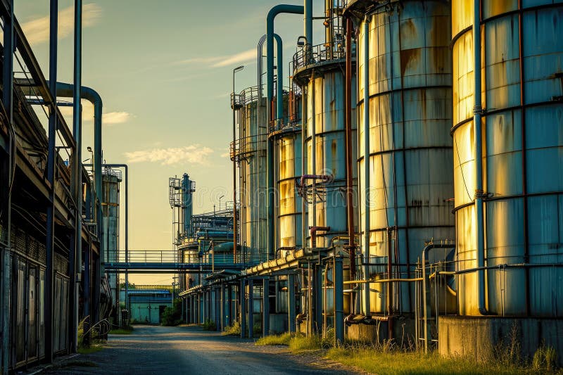 Biofuel Production Facility Converting Corn or Sugarcane into Ethanol ...