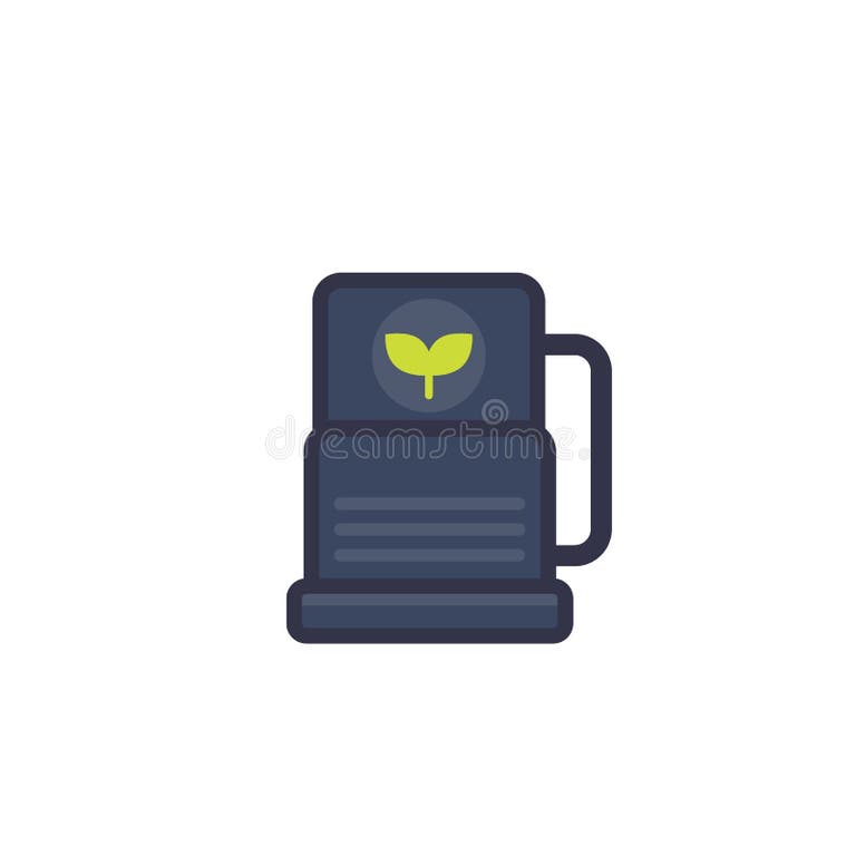 Biofuel Station Icon, Flat Style Stock Vector - Illustration of ...