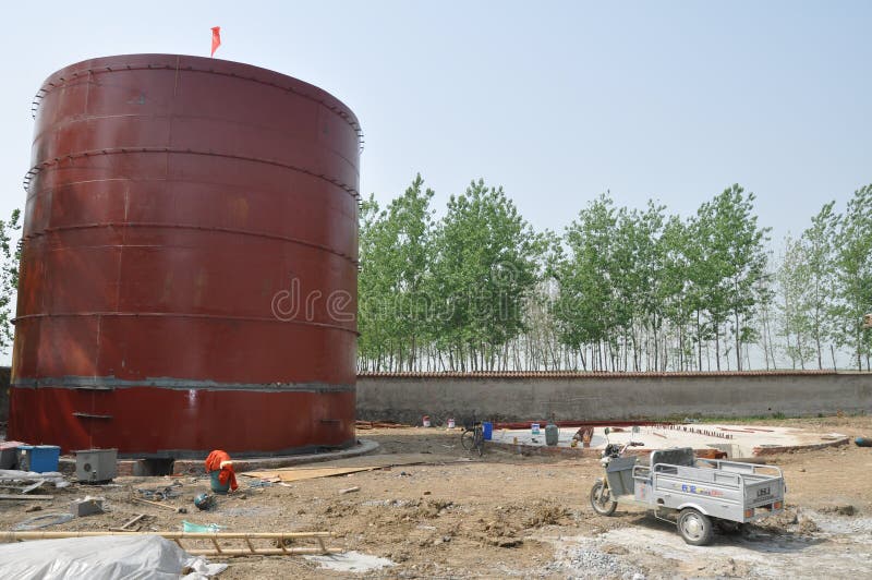 Biogas engineering plant editorial photography. Image of chinese - 43034382