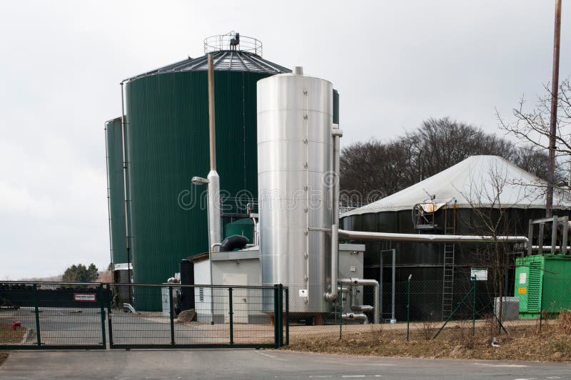 Biogas Plant For Energy Generation Stock Image - Image of block ...