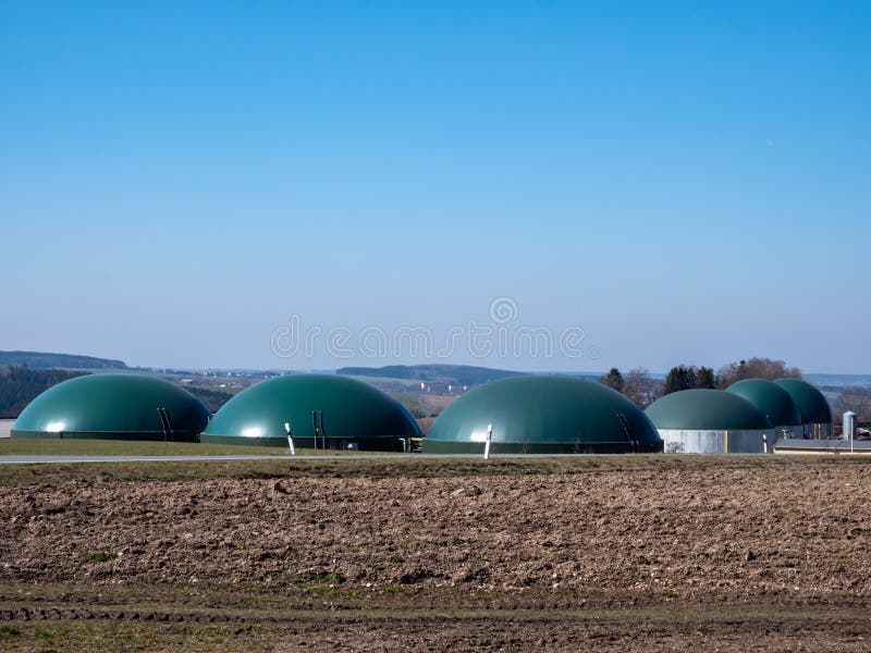Biogas Plant for Renewable Energy in the Future Stock Image - Image of ...