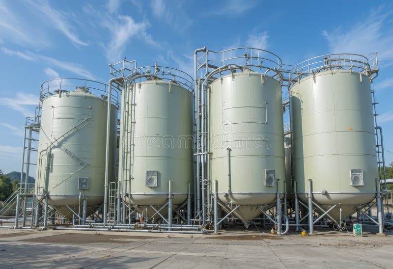 Biogas Plant Tanks Biofuel Production Stock Photos - Free & Royalty ...